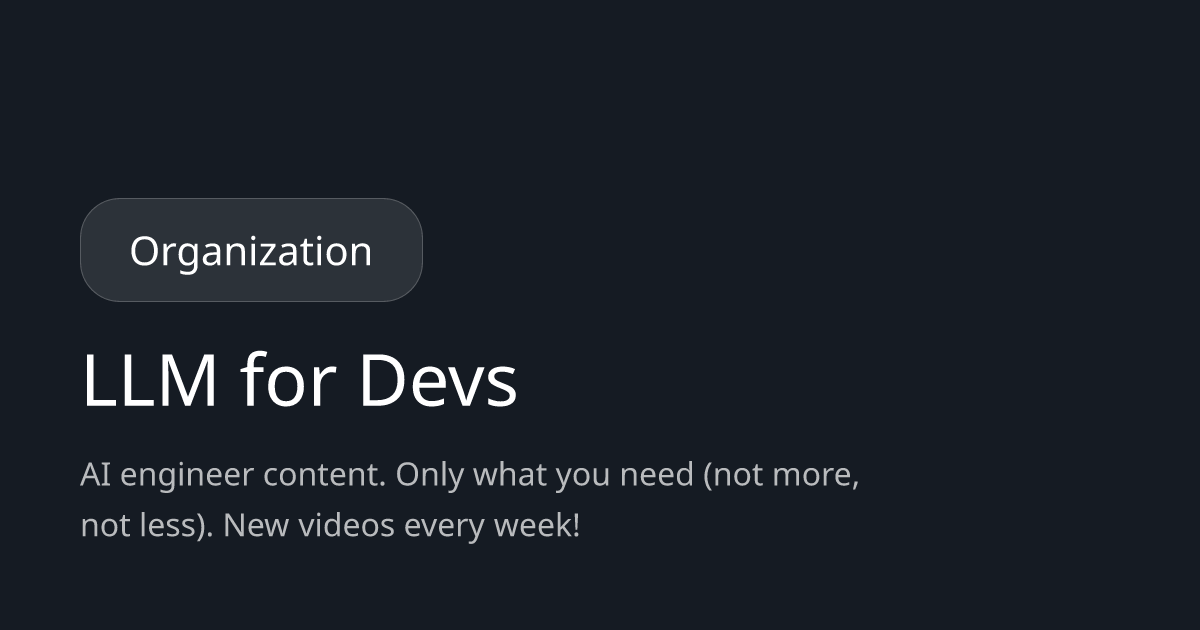 LLM for Devs