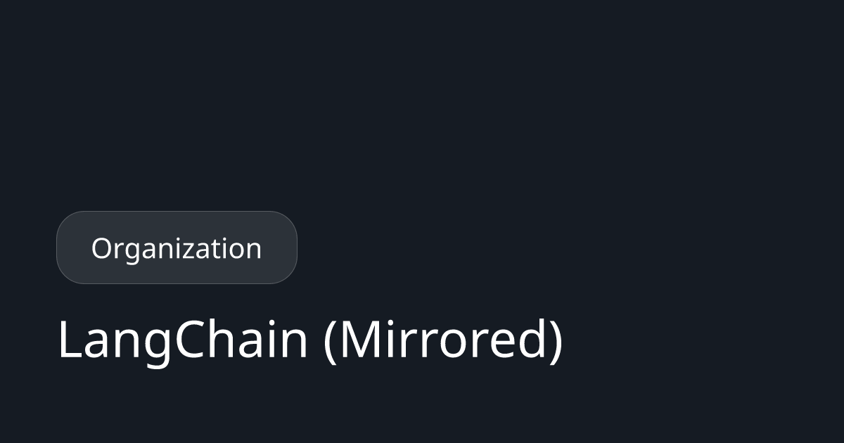 LangChain (Mirrored)